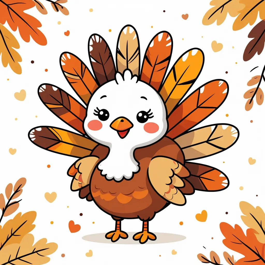 🍁 15 Cute Thanksgiving Doodles to Try This Season - Poppy Art Paint